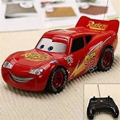 Red Plastic Mcqueen Full Function Remote Control Lightning 3d Mcqueen