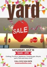 White Yard Sale Flyers Template Postermywall
