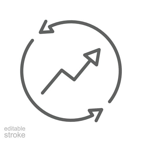 Improvement Icon Line Symbols Continuous Improvement Concept Productivity Project Management