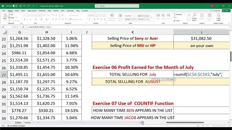 Excel Sumif 3 Video Part 2 Youtube
