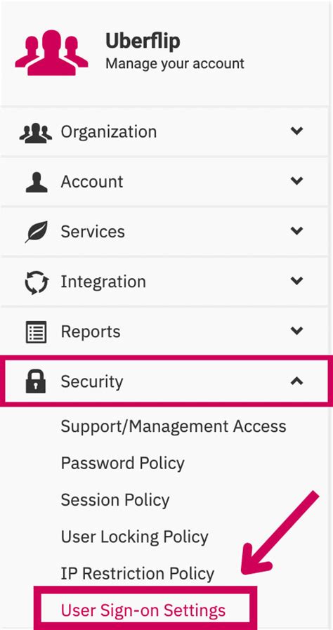 force users to log into uberflip using single sign on sso