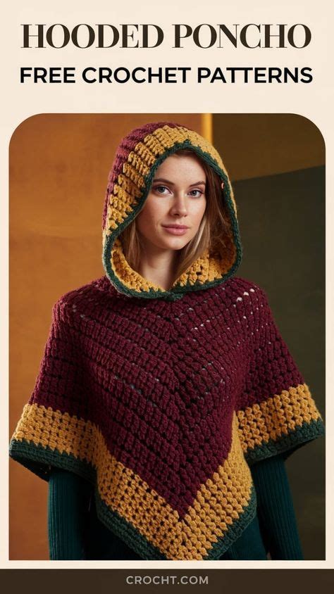 Explore Free Crochet Hooded Poncho Patterns To Make A Cozy And Trendy