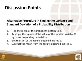 PSUnit I Lesson Computing The Variance Of A Discrete Probability Distribution Pptx