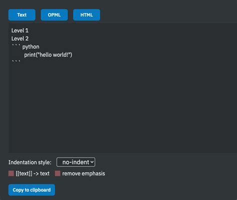Indentations Of Code Blocks Are Not Stripped When Exporting With The No Indent Option Issue
