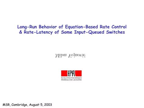 Ppt Msr Cambridge August 5 2003 Powerpoint Presentation Free
