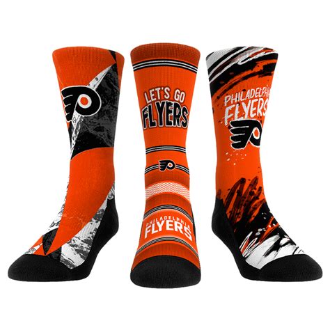 Philadelphia Flyers Socks 3 Pack Nhl Socks Rock Em Socks