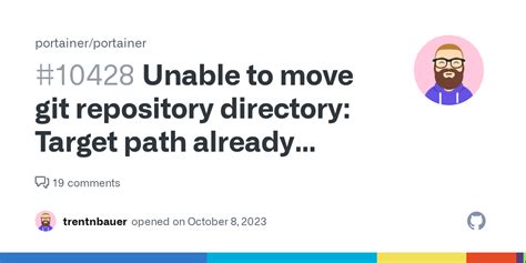 Unable To Move Git Repository Directory Target Path Already Exists