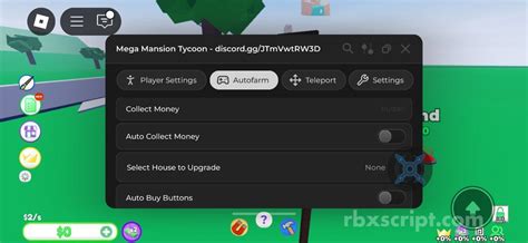 Mega Mansion Tycoon Auto Collect Money Auto Buy Auto Farm