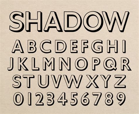 Shadow Font Shadow Script Font Shadow Font Style Drop Shadow Font