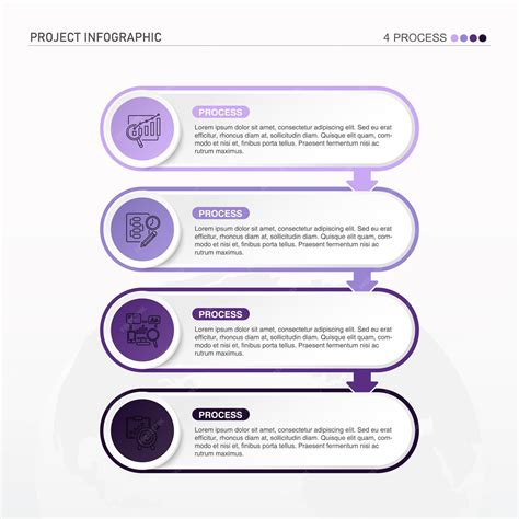 Premium Vector Horizontal Timeline Or Flowchart With 4 Elements And