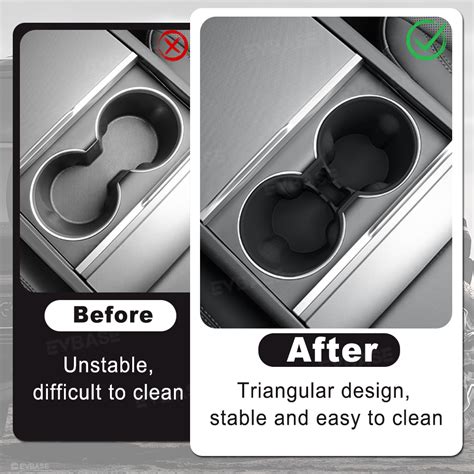 Model Y Juniper Cup Holder Center Console Andrear Armrest Cup Insert Sil