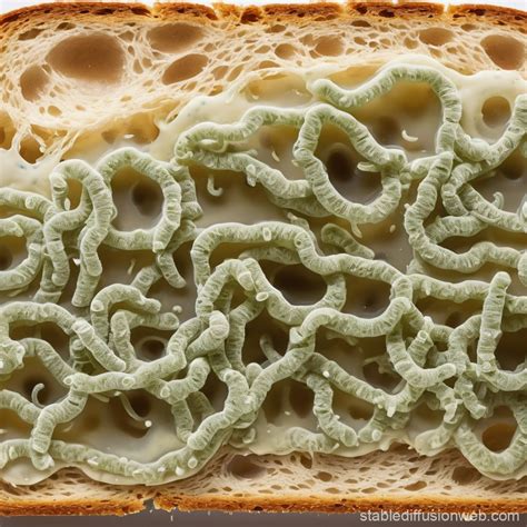 Microbial Landscape On Fresh Bread Stable Diffusion Online