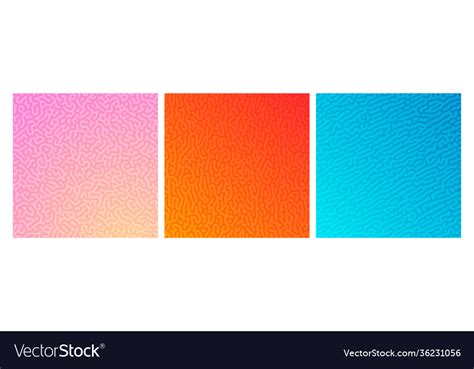 Set Three Colorful Turing Reaction Gradient Vector Image