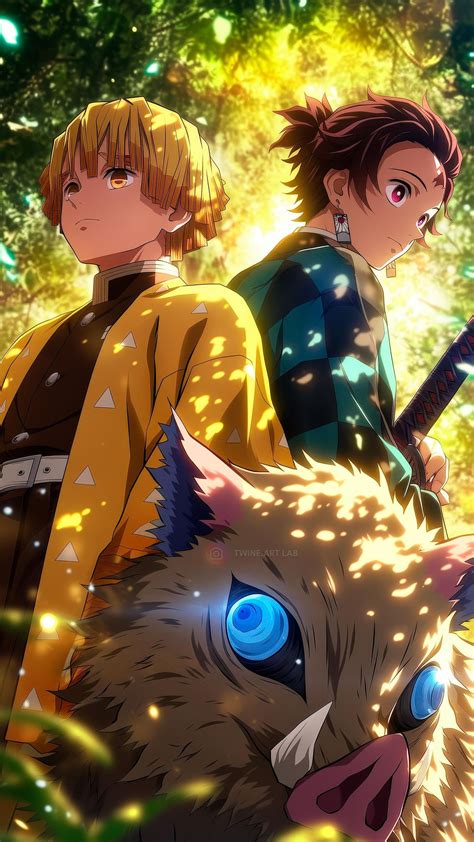 Tanjiro And Zenitsu And Inosuke Personagens De Anime Desenhos De Anime