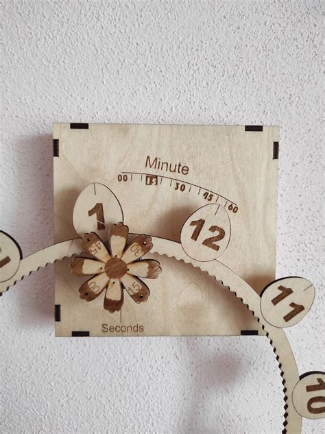 Laser Cut Gear Wall Clock Digital File 3 Different Styles Winter