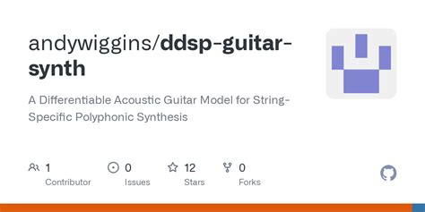 Ddsp Guitar Synthuipy At Main · Andywigginsddsp Guitar Synth · Github