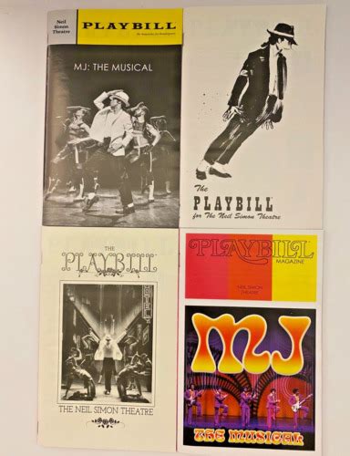 Mj Michael Jackson Broadway Oct 2024 Playbill Legacy Vintage 140