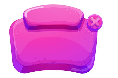 Jelly Fantasy Interface Template Game Menu In Cartoon Style Isolated On White Background Ui