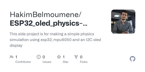 Github Hakimbelmoumeneesp32oledphysics Simulation This Side