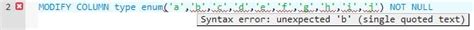 How Do I Append More Elements To An Enum Type In Mysql Workbench