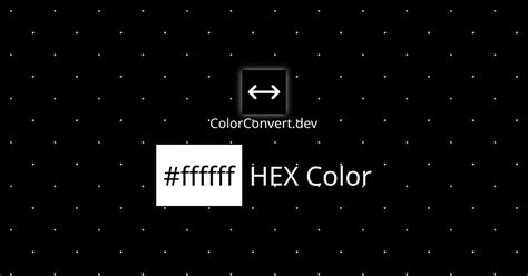 Ffffff Color Converter