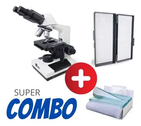 Microscópio Binocular Acromático Led Profissional Brindes Frete Grátis