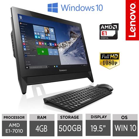 Lenovo C Inch All In One Desktop Pc Amd E Gb Ram Gb Hdd Ebay