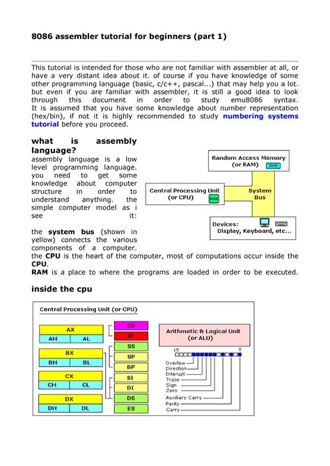 8086 Assembly Language 8086 Assembler Tutorial For Beginners Part 1