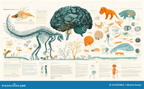 infographic illustrating the evolution of brain size in various species