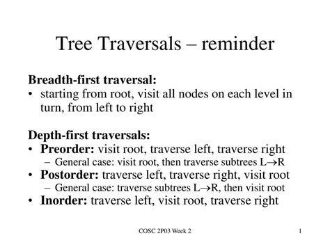 Tree Traversals Reminder Ppt Download