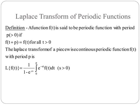Laplace Transform And Its Applications Pptx Physics Science