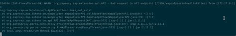 bad request to api endpoint · issue 7016 · zaproxy zaproxy · github