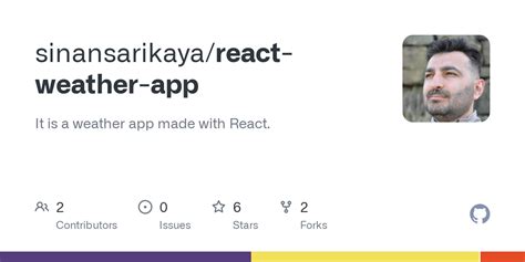 Github Sinansarikaya React Weather App It Is A Weather App Made With React