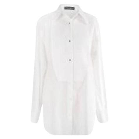 White Cotton Pintucked Dress Shirt For Sale At 1stdibs