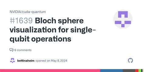 Bloch Sphere Visualization For Single Qubit Operations · Issue 1639 · Nvidiacuda Quantum · Github