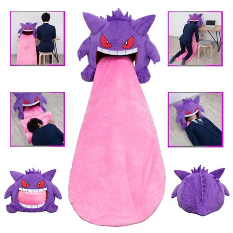 Fast Shipping 45cm Big Size Pokemon Gengar Big Tongue Plushies Anime