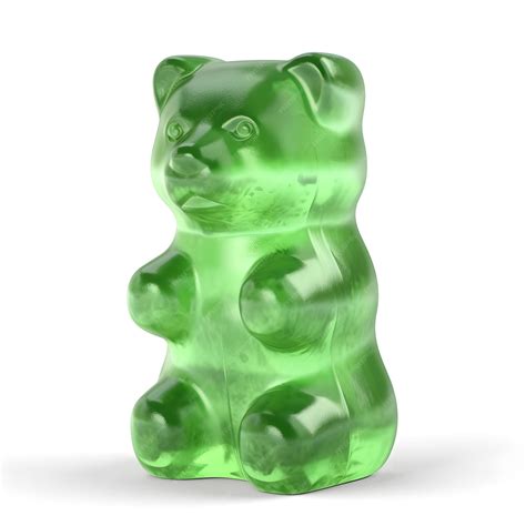 Premium Ai Image Green Gummy Bear Isolated On White Background