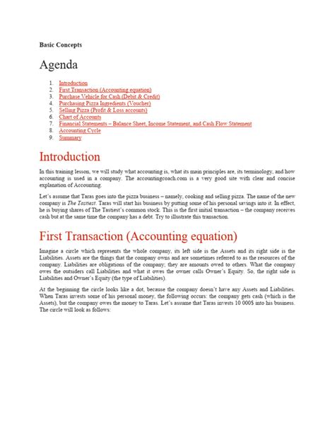 Basic Concepts Fin Pdf Debits And Credits Balance Sheet