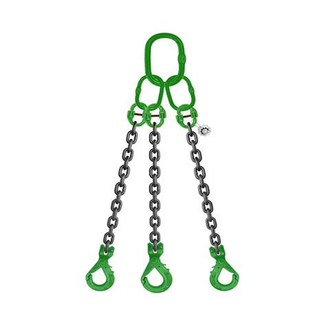 Three Leg Chain Sling With Clevis Self Locking Hook