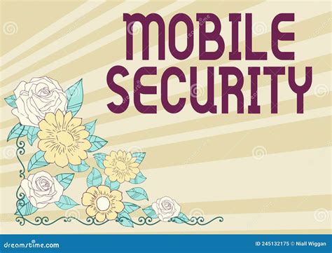 Conceptual Caption Mobile Security Business Concept Protection Of