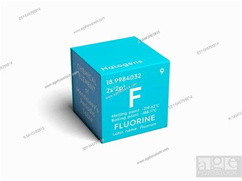 Fluorine Halogens Chemical Element Of Mendeleev S Periodic Table