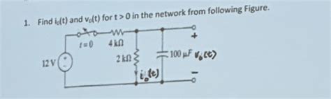 Solved Find I T And V T For T Chegg Com