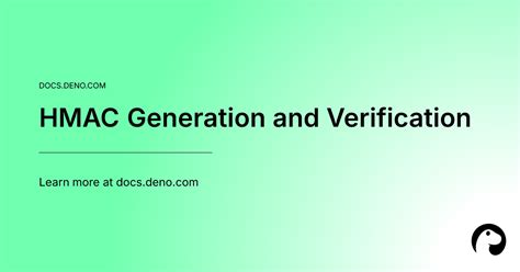 HMAC Generation And Verification