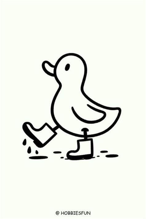 🦆30 Easy Cute Duck Drawing Ideas