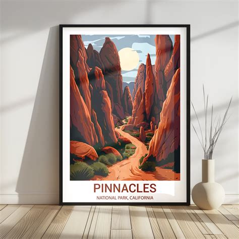 Pinnacles National Park Poster Vintage California Wall Art
