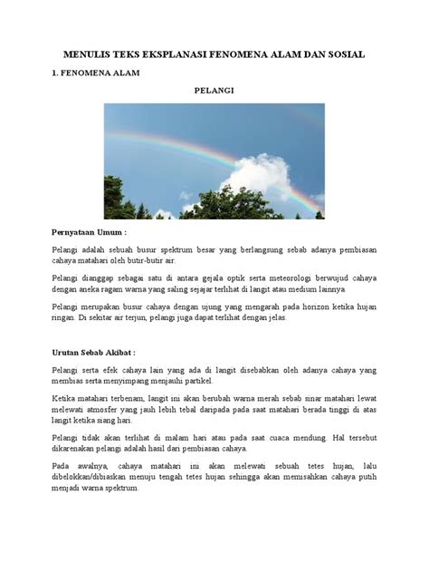 Menulis Teks Eksplanasi Fenomena Alam Dan Sosial Pdf