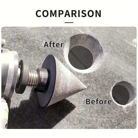 1pc Vacuum Brazed Diamond Chamfering Bit With M14 Thread Hole Enlarging Milling Trimming Tool