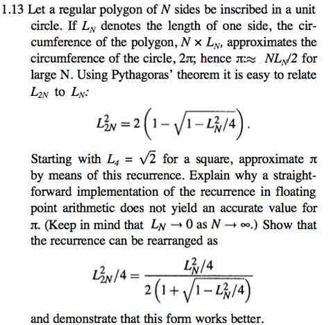 Solved Let A Regular Polygon Of N Sides Be Inscribed In A Chegg