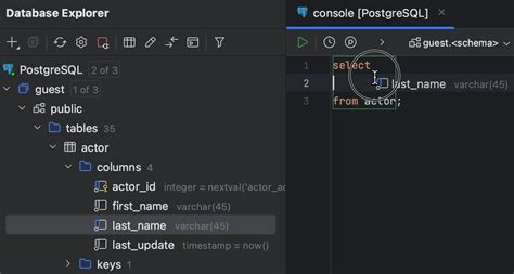 Columns DataGrip Documentation