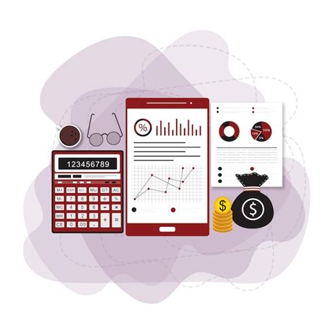 Premium Vector Accounting Graph Vector
